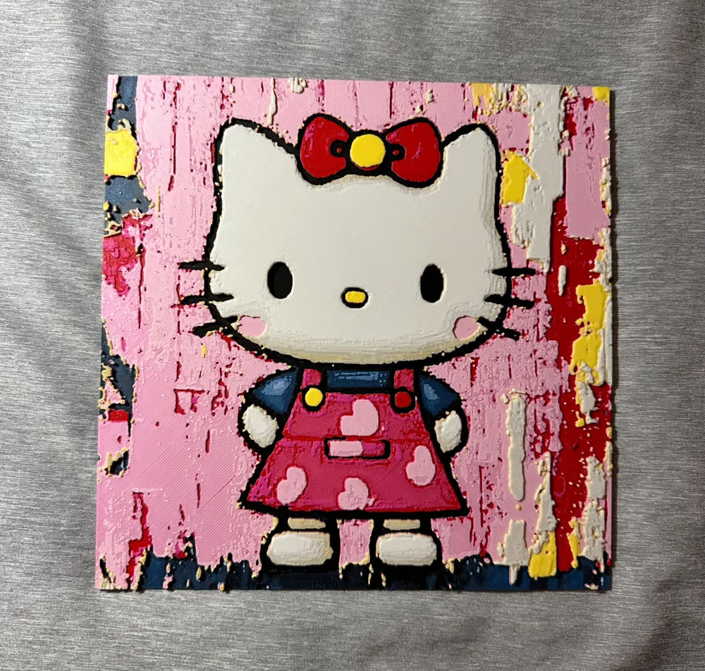 Hello Kitty Hueforge by Hey Ben MakerWorld: Download Free 3D Models