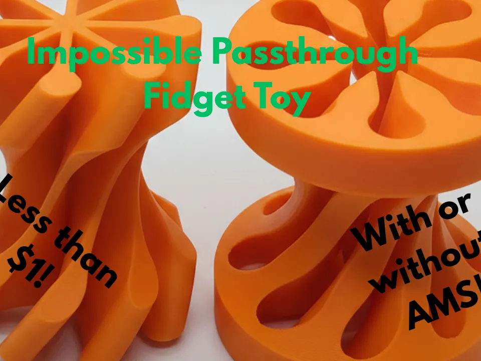 Impossible Passthrough Fidget Toy v2 - Free 3D Print Model - MakerWorld