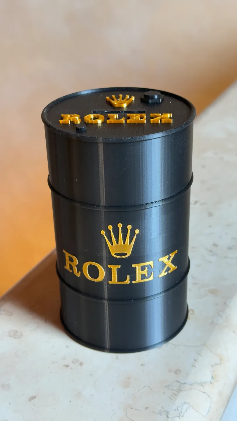 Rolex Oil Can Piggy Bank by Max_VF2 MakerWorld: Download Free 3D Models