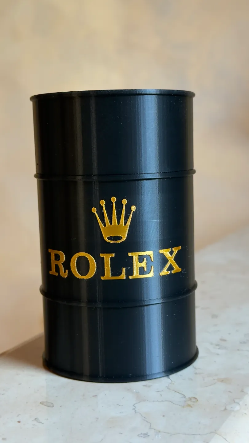 Rolex Oil Can Piggy Bank by Max_VF2 MakerWorld: Download Free 3D Models