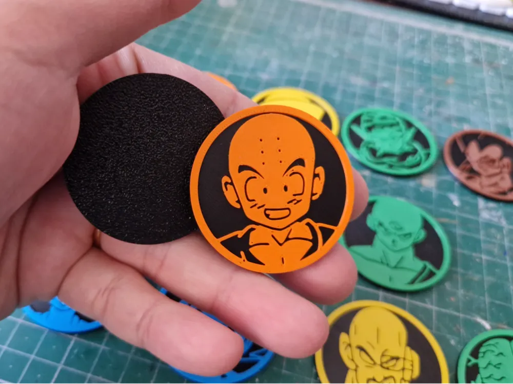 Krillin (DBZ) collectible coin by Kryator - MakerWorld