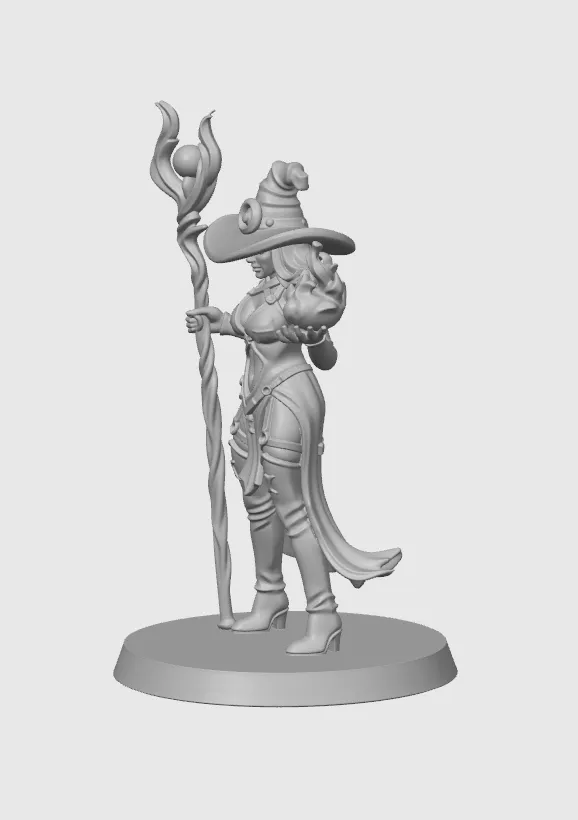 Sorcerer Human/Elves Female D&D Miniature (40mm) by sorgioM MakerWorld ...