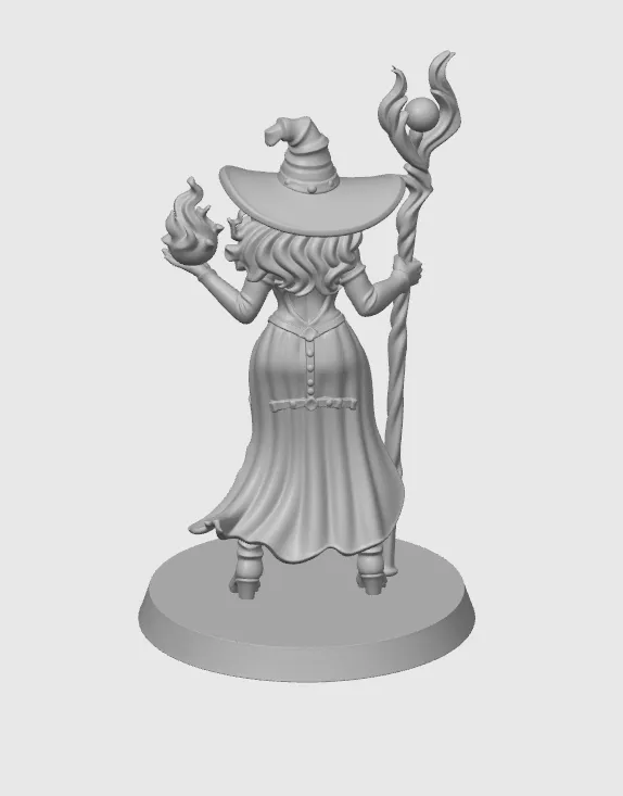 Sorcerer Human/Elves Female D&D Miniature (40mm) by sorgioM MakerWorld ...