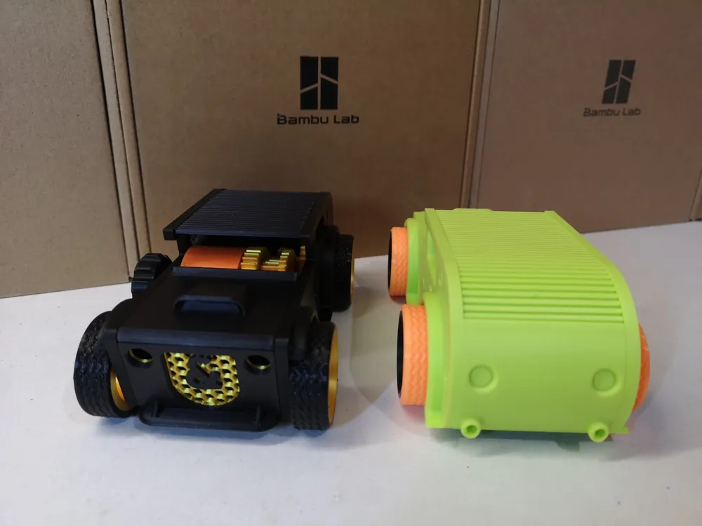 Wind-Up Car - Hot Rod - Wind-Up Mechanism - Free 3D Print Model ...