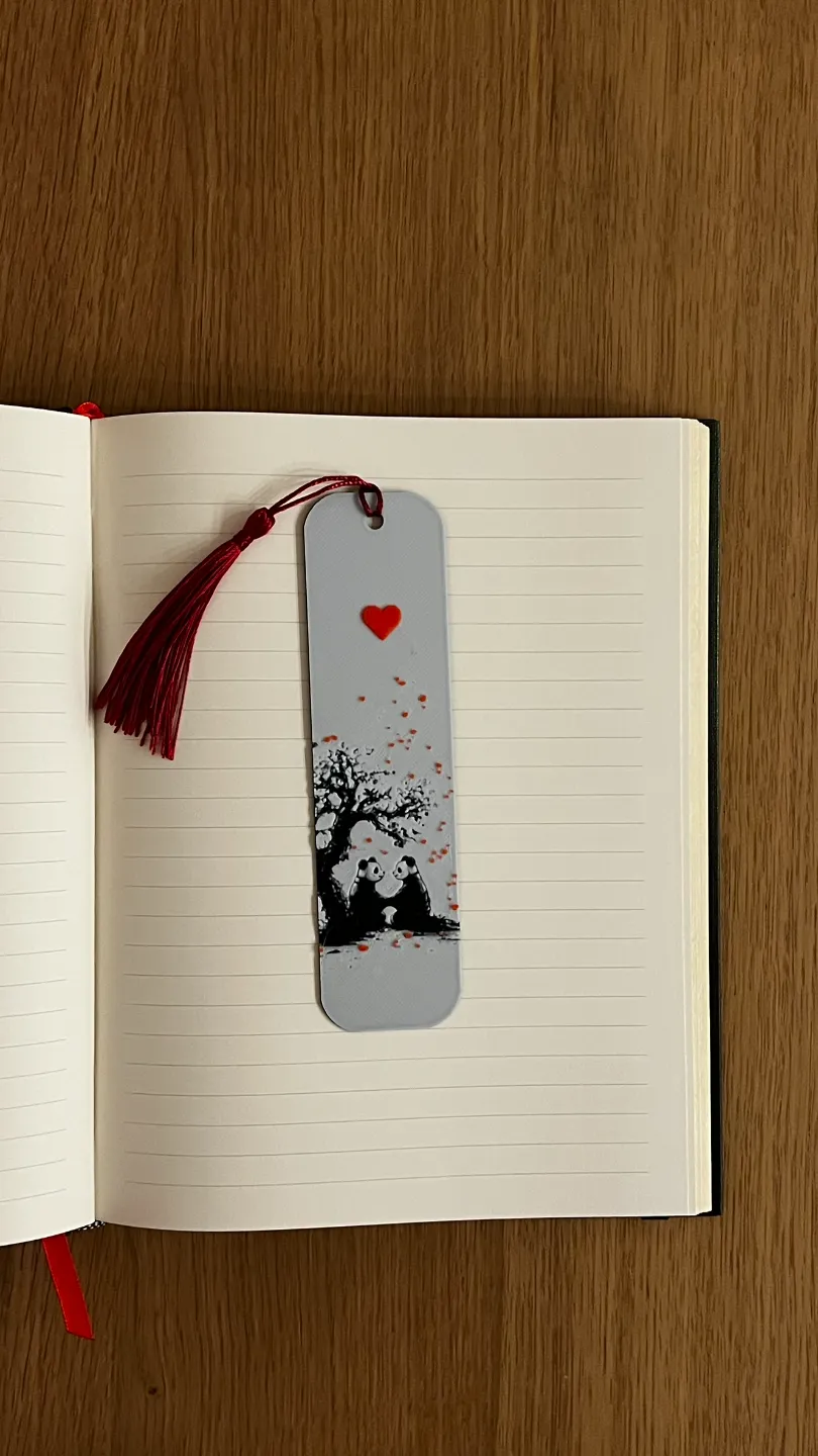 Cute Panda Bookmark for Valentines Day Gift by Azi's Design - MakerWorld