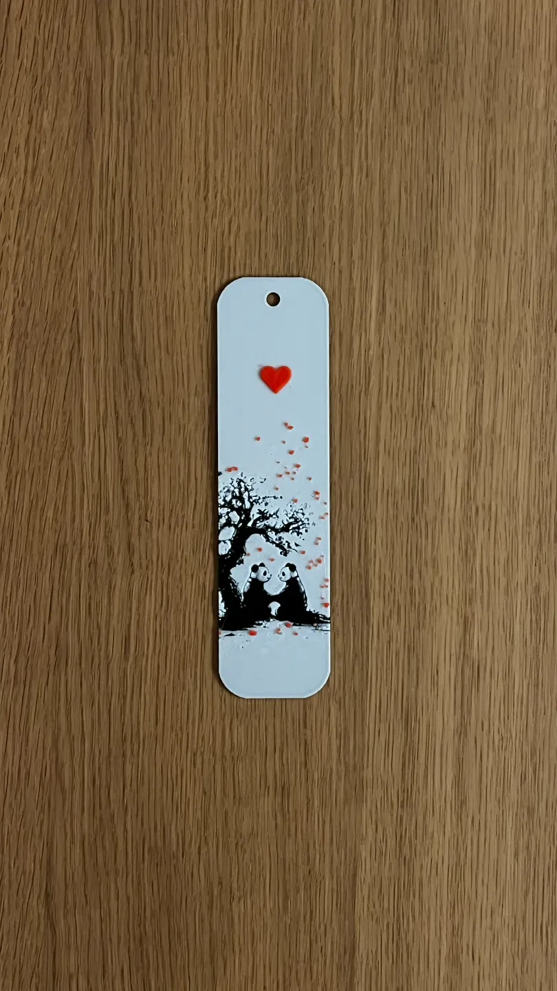 Cute Panda Bookmark for Valentines Day Gift by Azi's Design - MakerWorld