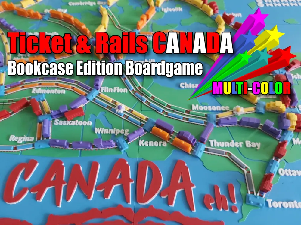 Ticket & Rails CANADA - Bookcase Edition - Free 3D Print Model - MakerWorld