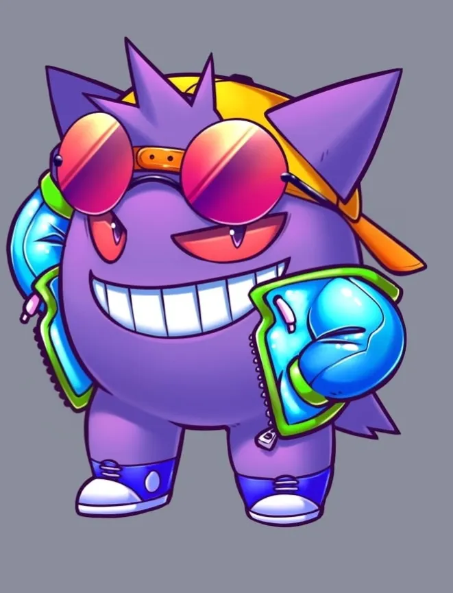 Retro Gengar with Boombox - Free 3D Print Model - MakerWorld