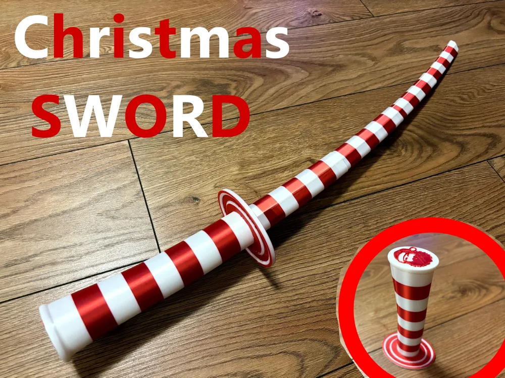 Santa Claus SWORD - Free 3D Print Model - MakerWorld