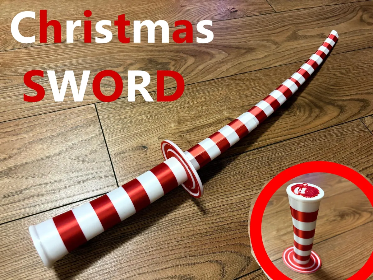 Santa Claus SWORD - Free 3D Print Model - MakerWorld