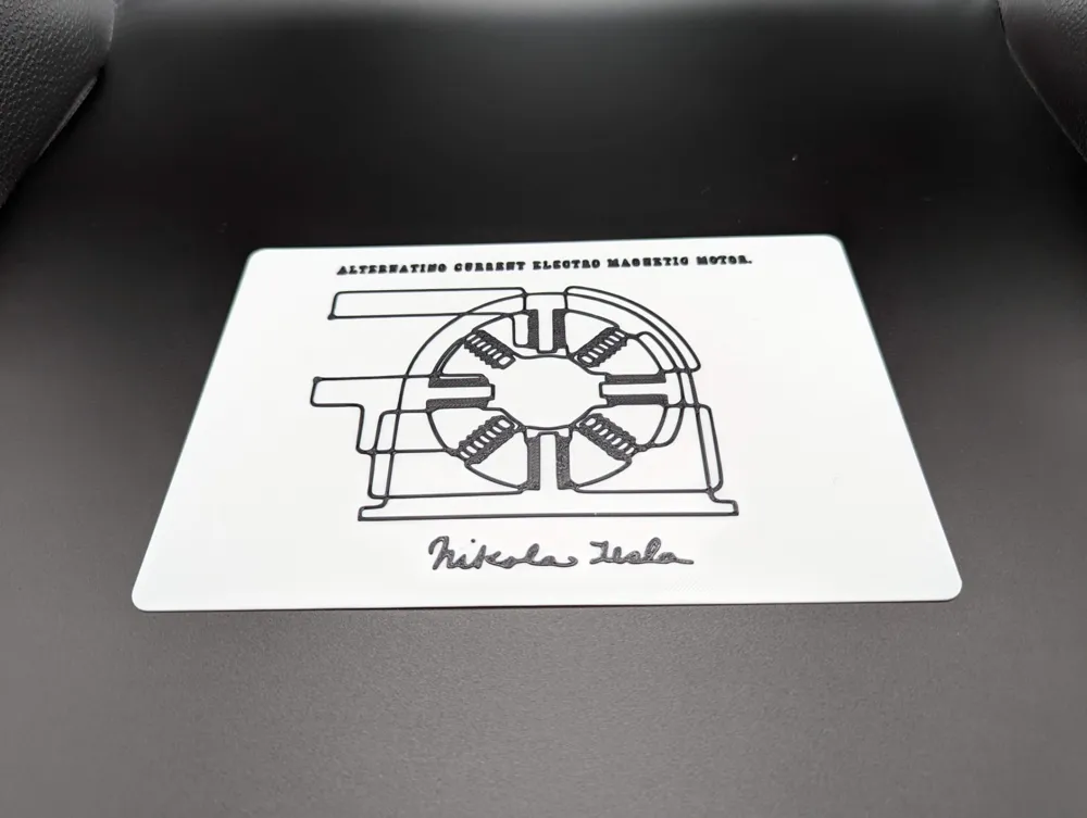 Tesla AC Motor Patent Art by Ken Mills - MakerWorld
