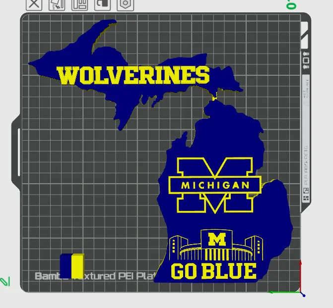 Michigan Mitten Desk/Wall Decor by Michigan Mitten Designs MakerWorld ...