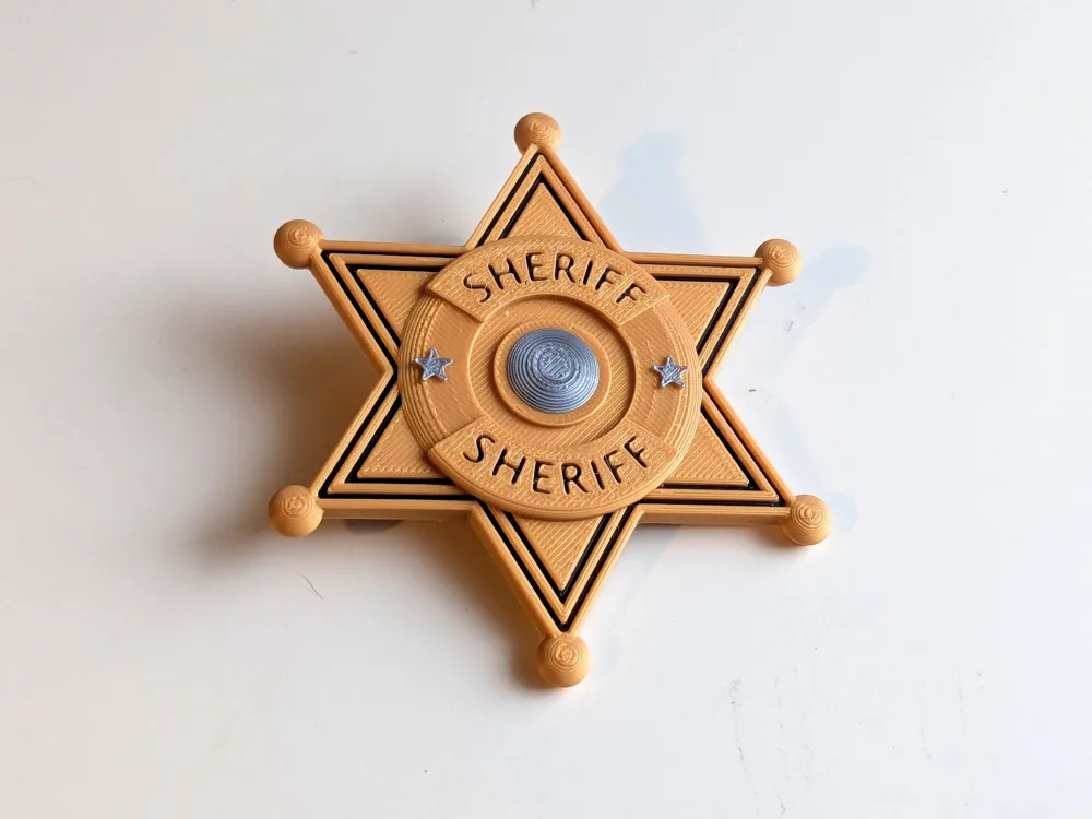 Sheriffs Badge - Simple Lapel Pin Remixed by Snicklefritz MakerWorld ...