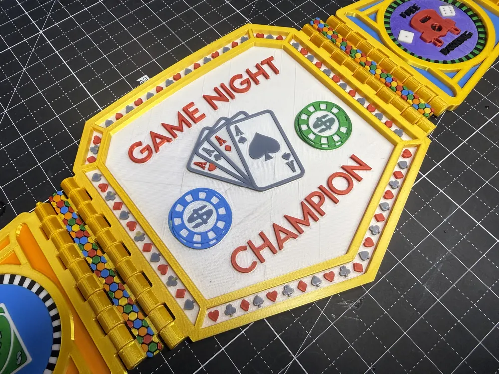GAME NIGHT CHAMPIONSHIP BELT - Free 3D Print Model - MakerWorld