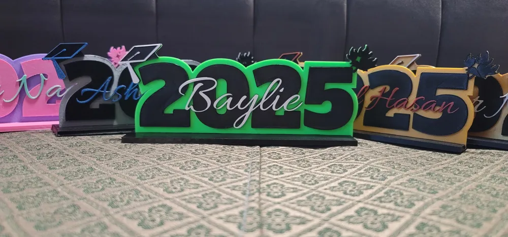Graduation Name Sign – Class of 2025 - Free 3D Print Model - MakerWorld