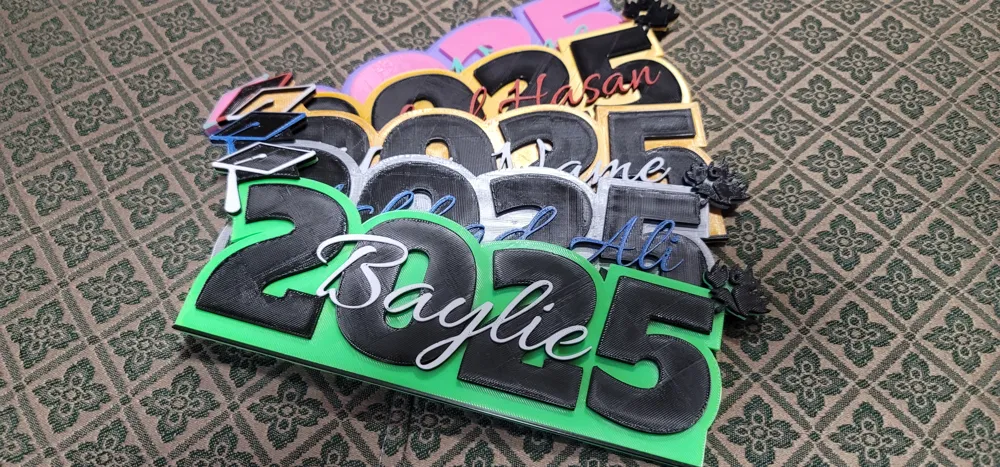 Graduation Name Sign – Class of 2025 - Free 3D Print Model - MakerWorld