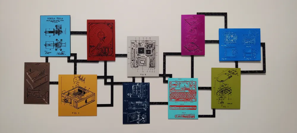 Frame Squares for Patent Hueforge Wall Art by NervousPajamas - MakerWorld