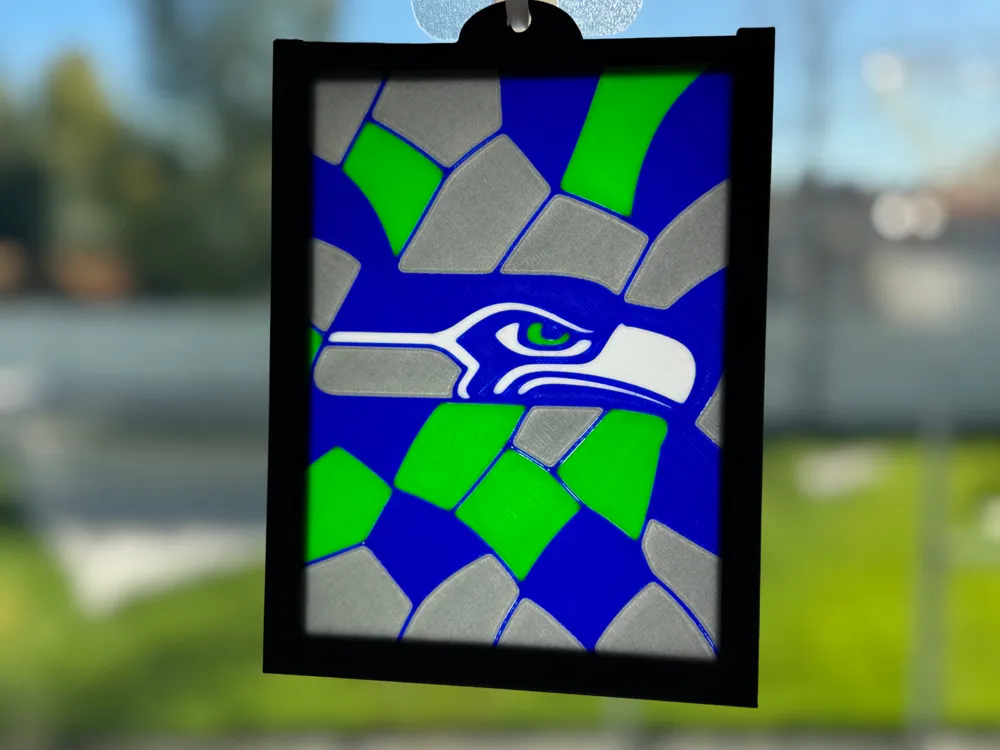 Seattle Seahawks light (swappable glass) - Free 3D Print Model - MakerWorld