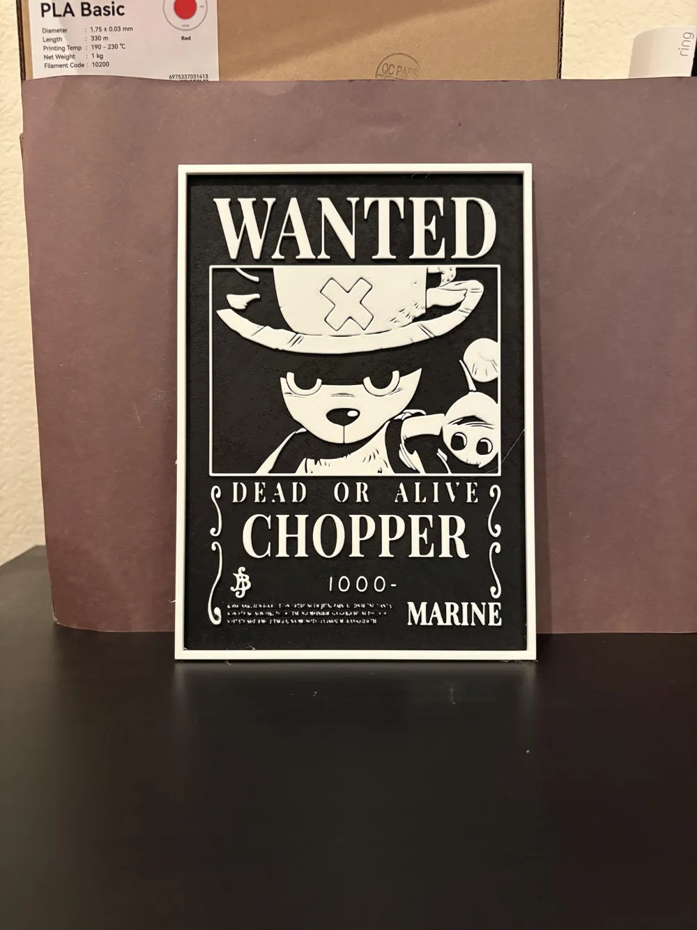 Chopper Wanted Poster - One Piece Hueforge - Free 3D Print Model ...