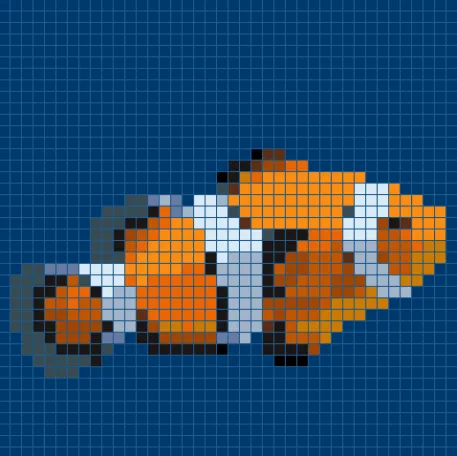 Clown Fish Pixel Puzzle by Michael Lopez - MakerWorld