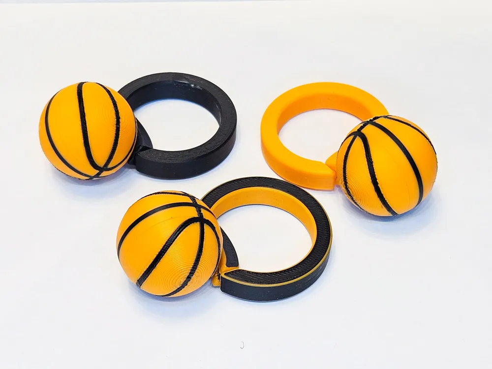 Spin & Rotate Basketball Fidget (silent fidget) - Free 3D Print Model ...