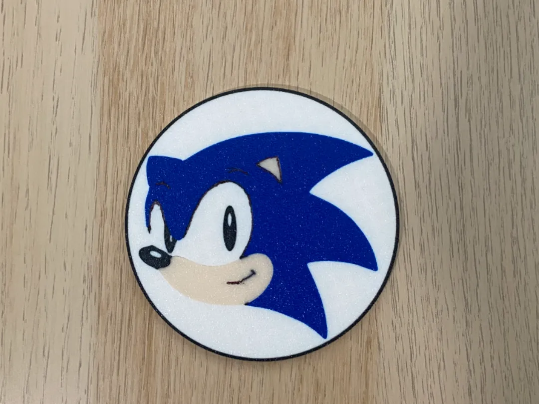 Sonic The Hedgehog Coaster - Free 3D Print Model - MakerWorld