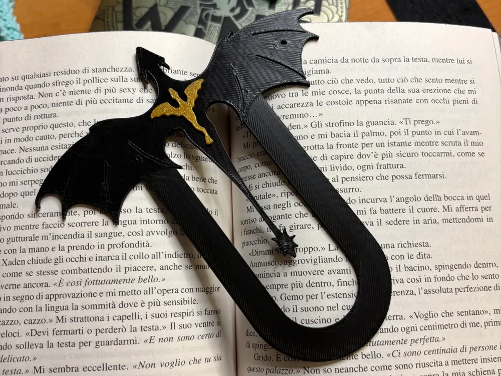 fourth wing bookmark Tairn and Andarna by Prindream 3D MakerWorld ...
