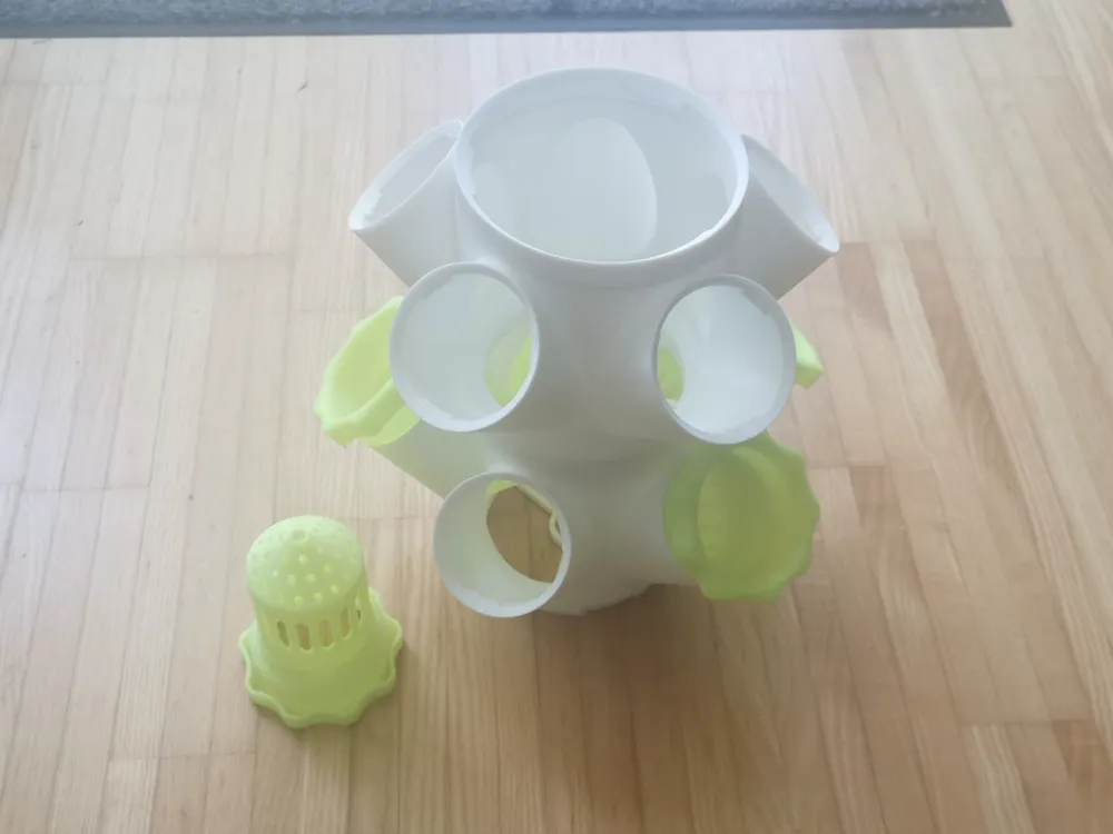 Modular Hydroponic Tower Garden (5-way pot module) - Free 3D Print ...