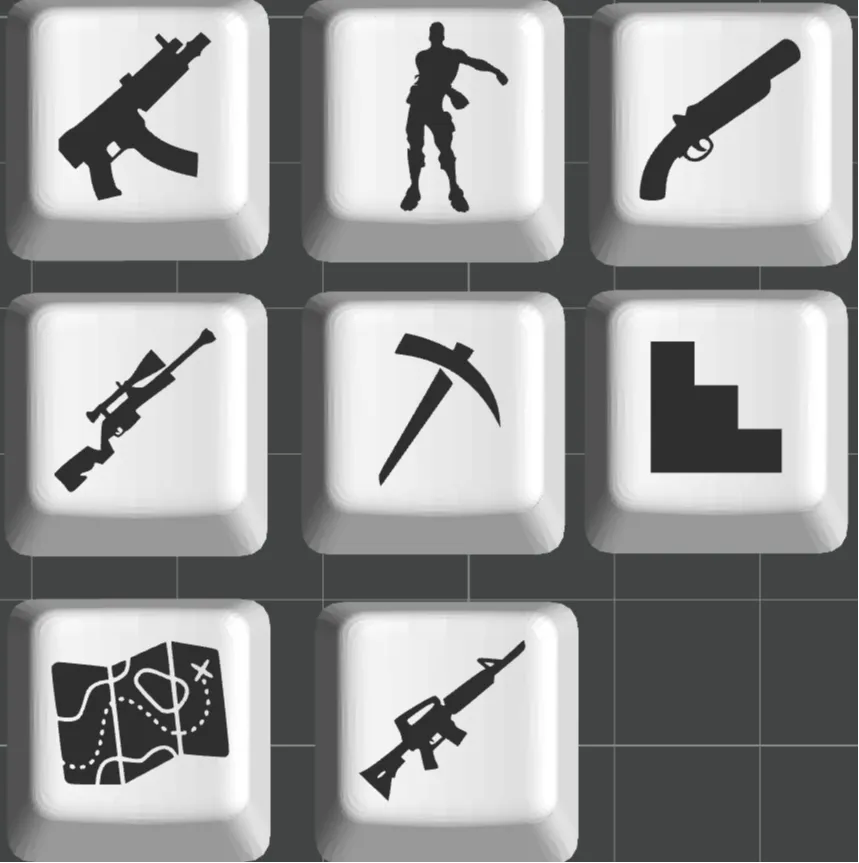 Fortnite Key Caps - Free 3D Print Model - MakerWorld