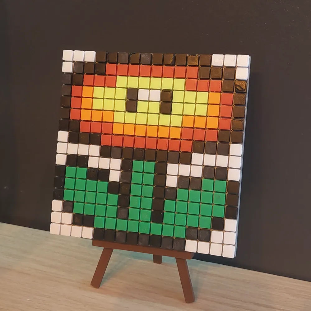 Pixel Art - Fire Flower Mario - 16x16 by piersonnico - MakerWorld