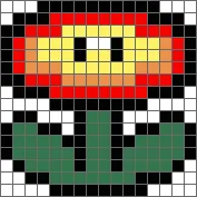 Pixel Art - Fire Flower Mario - 16x16 by piersonnico - MakerWorld