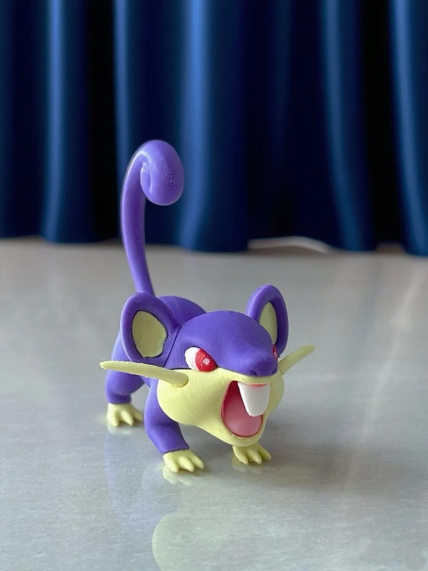 Pokemon Rattata 0019 Rattata Impressão em cores separadas por JL3Dprint MakerWorld: Baixe ...