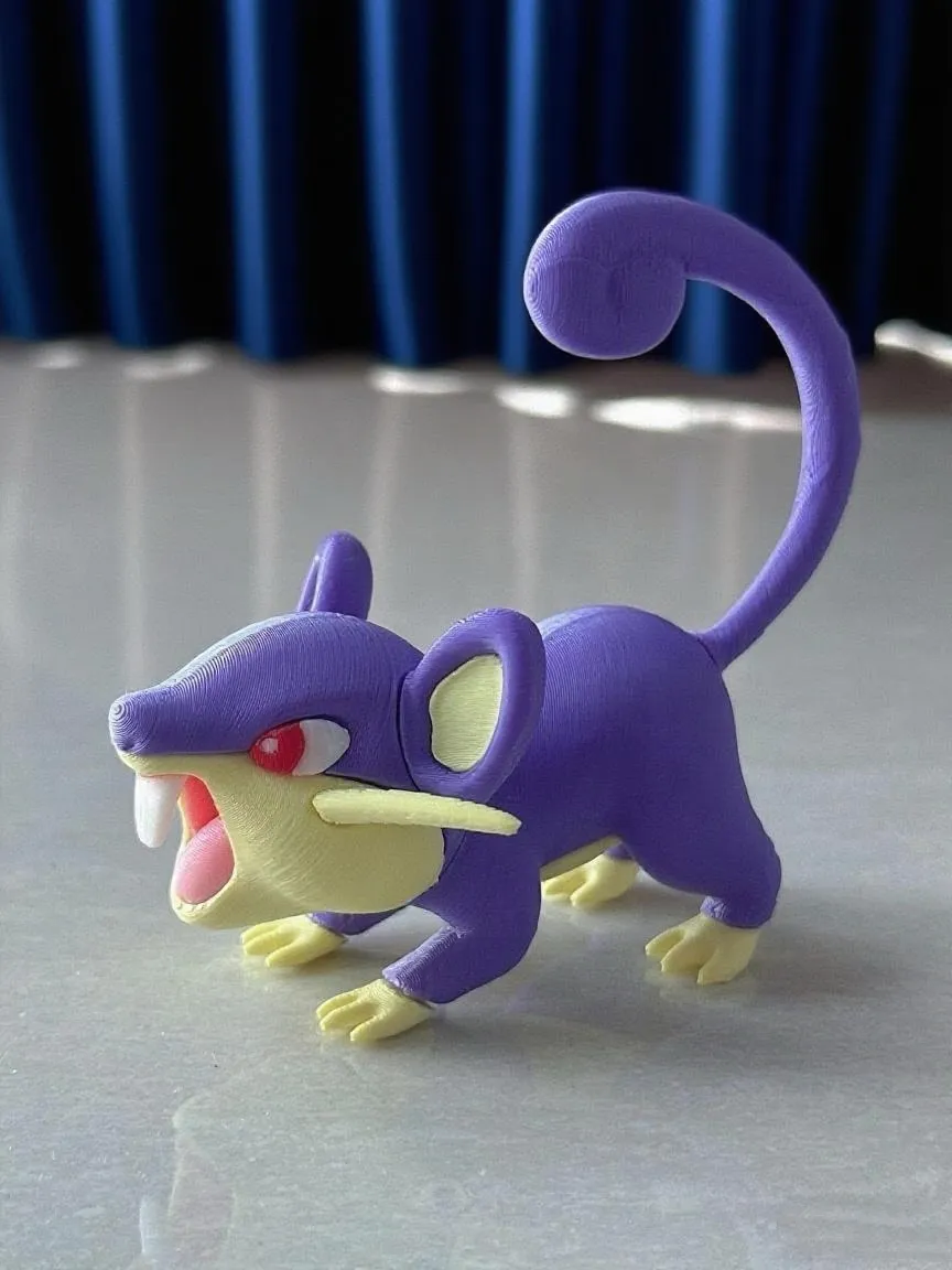 Pokemon Rattata 0019 Rattata Impressão em cores separadas por JL3Dprint ...