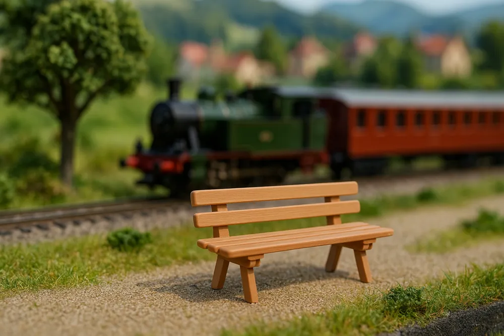 Wooden bench for LGB G Scale (1:22) - Free 3D Print Model - MakerWorld