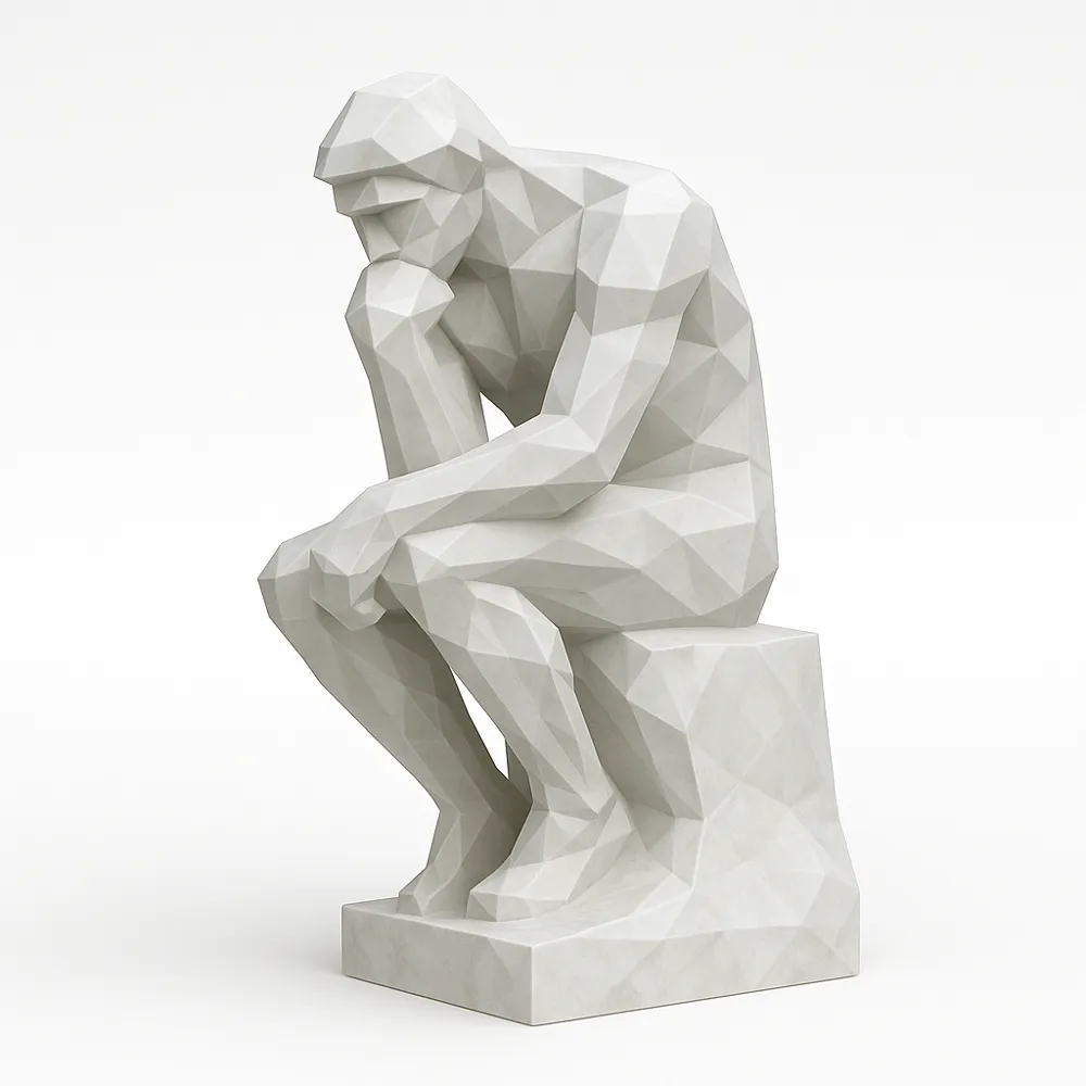The Thinker - greatest statue series - low poly by shAPez MakerWorld ...