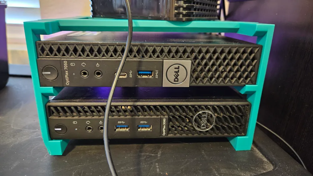 Dual Dell Optiplex Micro Storage Rack Remixed by layersforlife, LLC ...