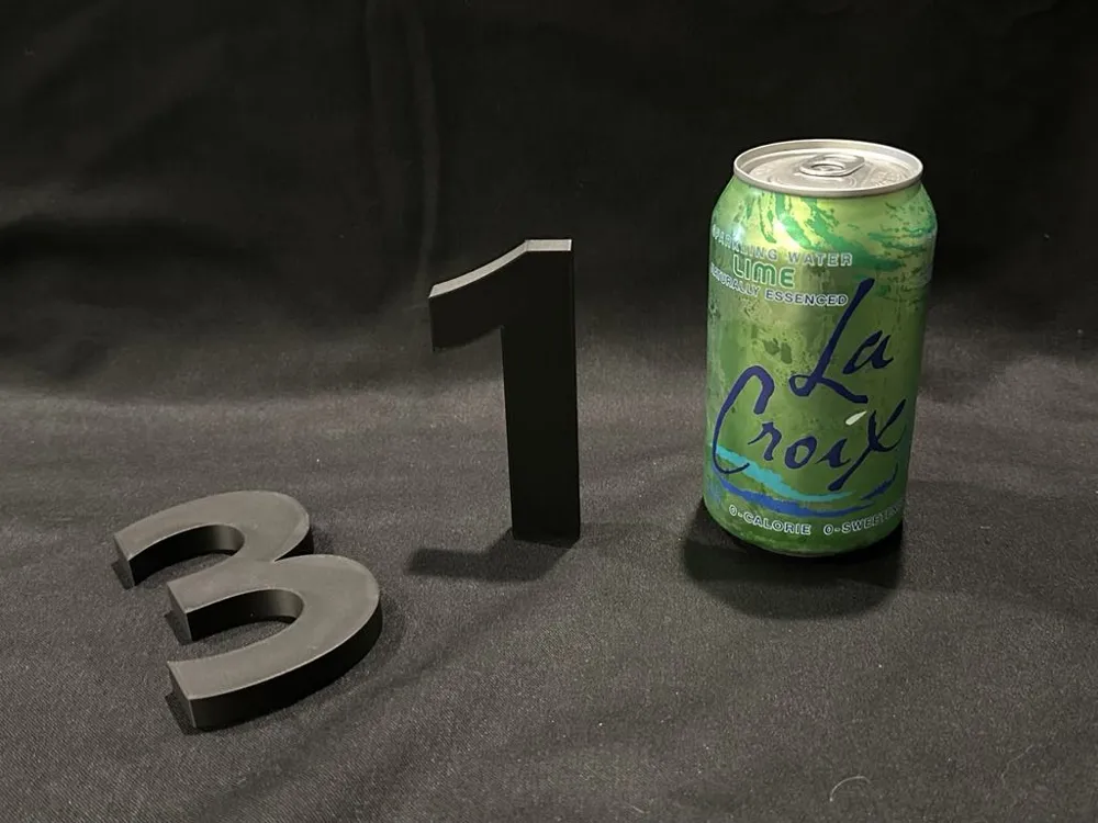 4 Inch Wall Address Numbers - Built In Hanger by BATTCAVE MakerWorld ...