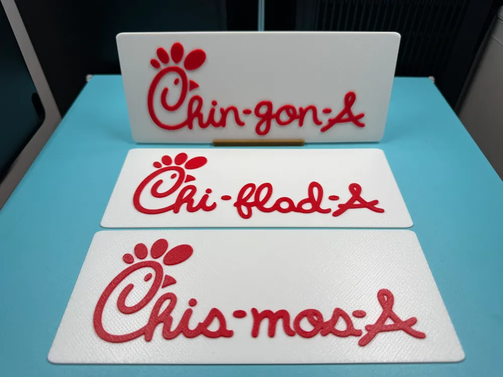 Chick-fil-a spanish signs - Free 3D Print Model - MakerWorld