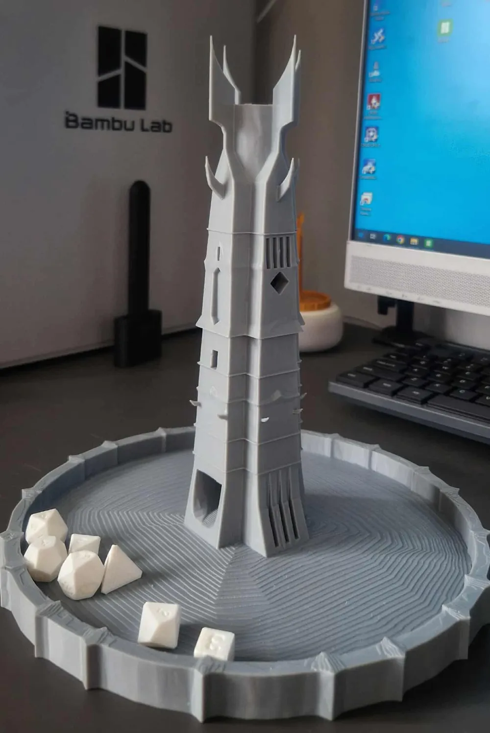 Orthanc Tower (LOTR Dice Tower) - Free 3D Print Model - MakerWorld