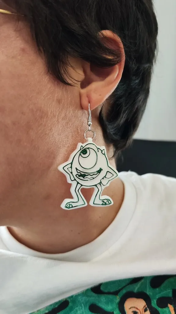 Earring Mike Wazowski by fgiancarelli - MakerWorld