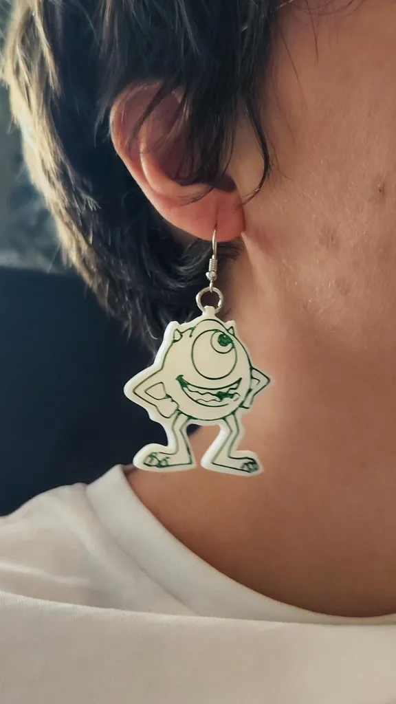 Earring Mike Wazowski by fgiancarelli - MakerWorld