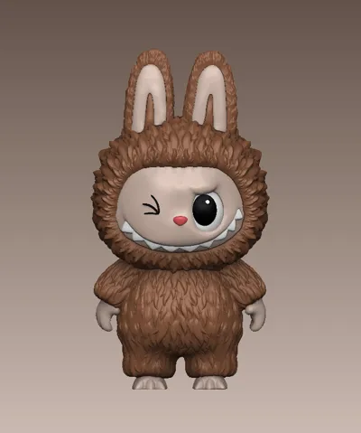 Labubu Wink Version (Movable Eyes) - Free 3D Print Model - MakerWorld
