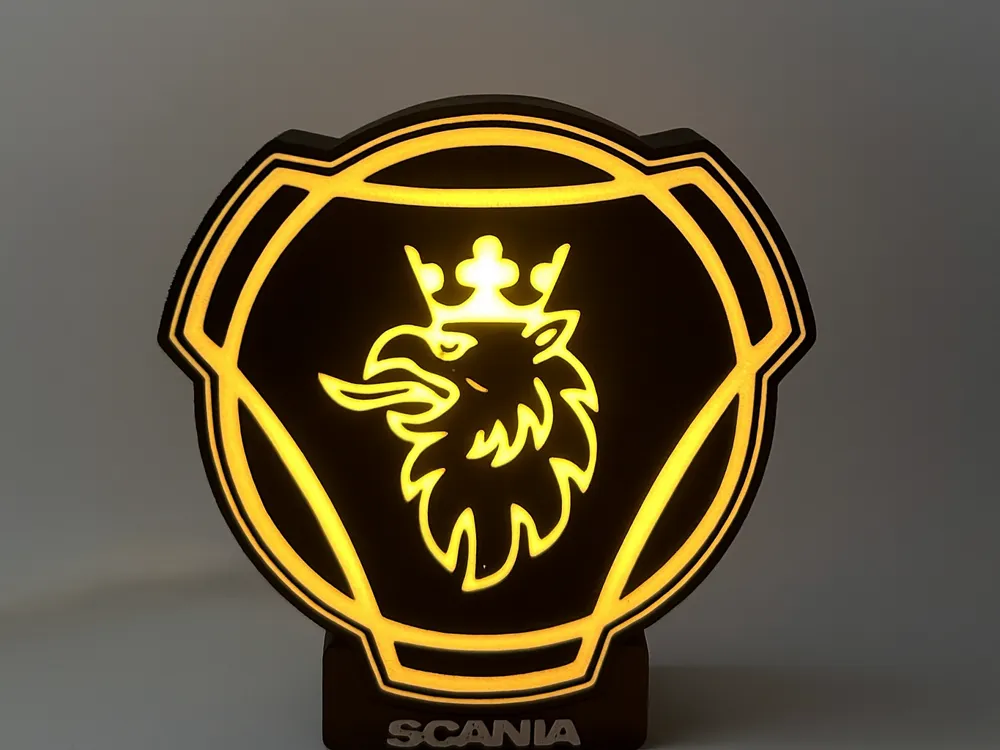 Scania 3D LED-Lampe – Beleuchtetes Logo von LucaUsai MakerWorld ...