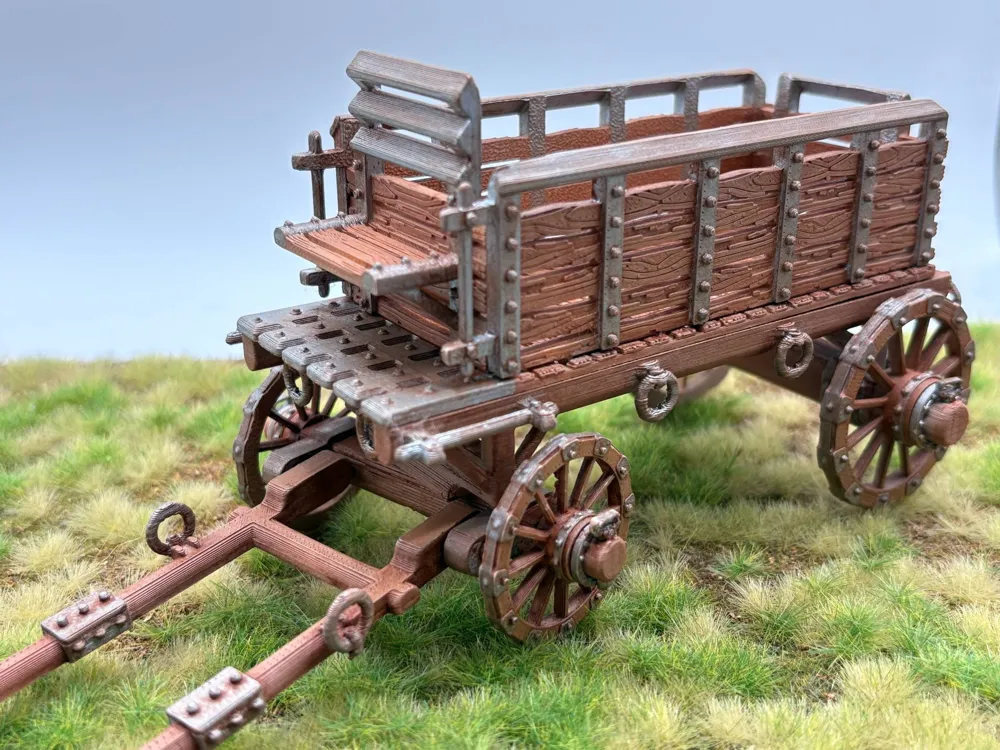 Wooden Wagon - Free 3D Print Model - MakerWorld