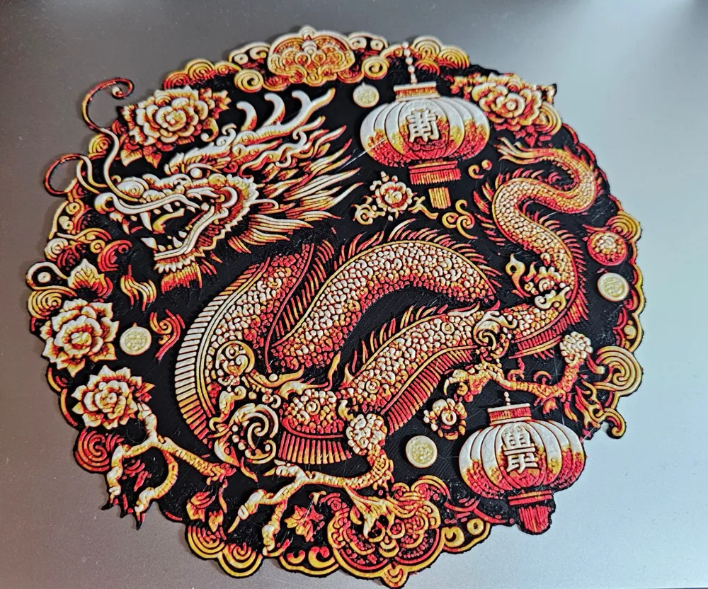 HueForge Oriental Dragon by Jan Design - MakerWorld