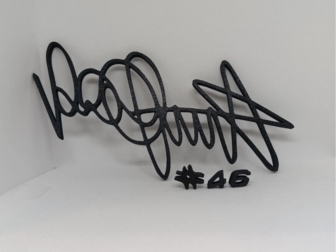 Signature Valentino Rossi - Free 3D Print Model - MakerWorld