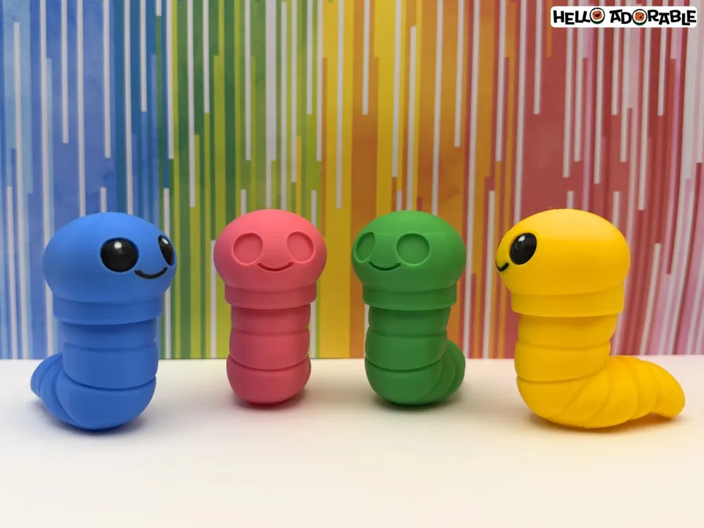 Worm Clicker Fidget Toy - Free 3D Print Model - MakerWorld