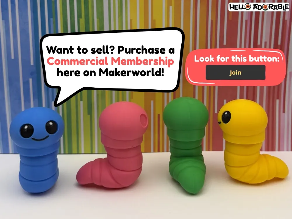Worm Clicker Fidget Toy - Free 3D Print Model - MakerWorld
