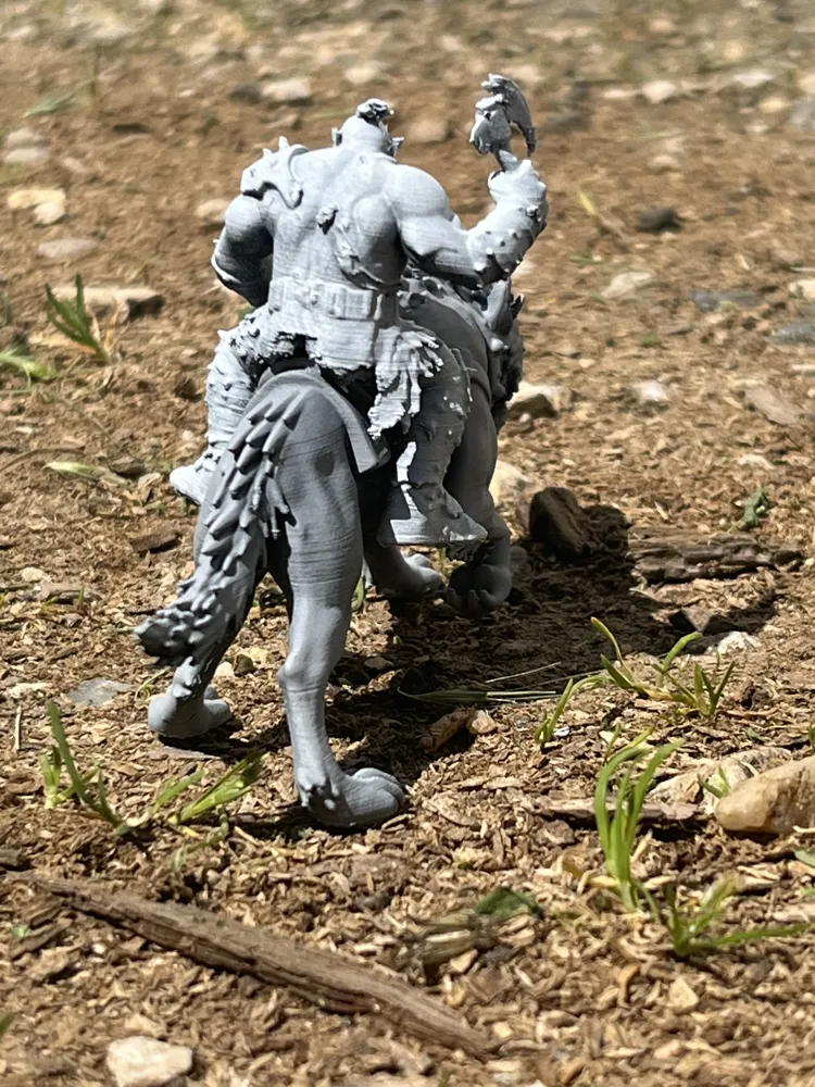 figurine miniature orc and horse - Free 3D Print Model - MakerWorld