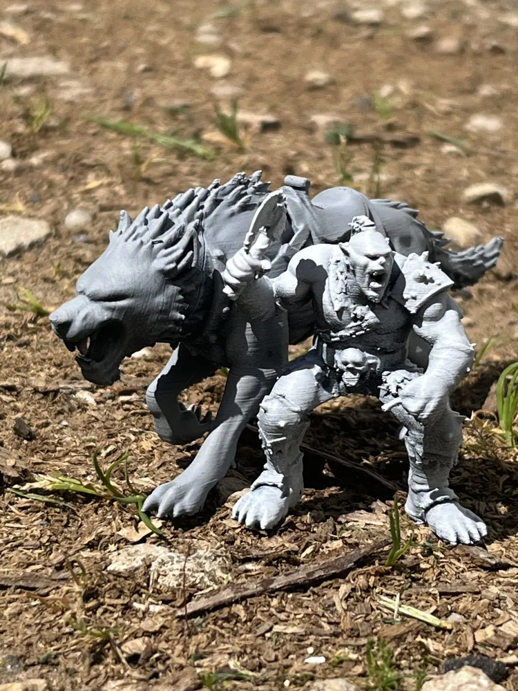 figurine miniature orc and horse - Free 3D Print Model - MakerWorld